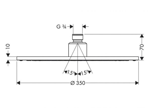 Hansgrohe Ducha Raindance Royale 350 air Codigo 28420000 con brazo ...